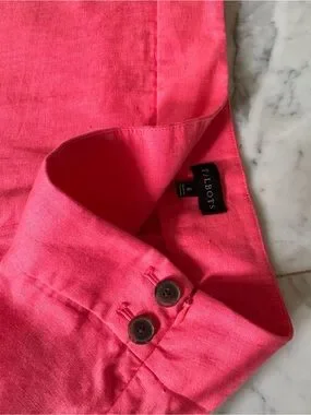 Talbots | Pants & Jumpsuits | Talbots Linen Classic Wide Crop Pants 6 ...